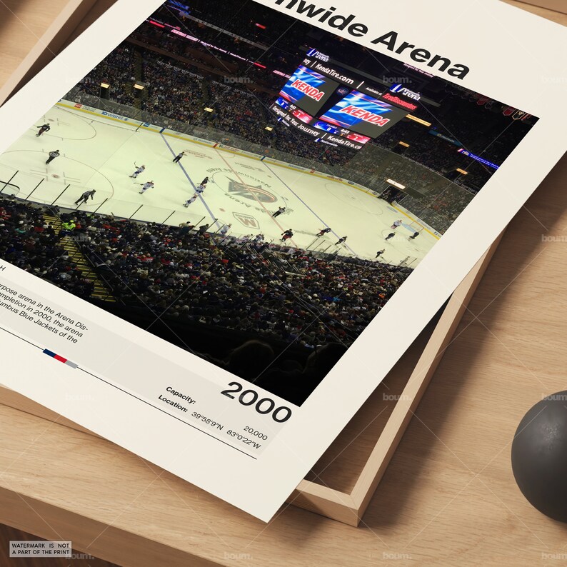 Nationwide Arena Poster, Columbus Blue Jackets Poster Print, NHL Arena ...