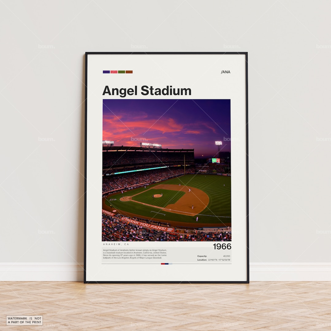 Angel Stadium Poster, Los Angeles Angels Poster Print, MLB Stadium ...