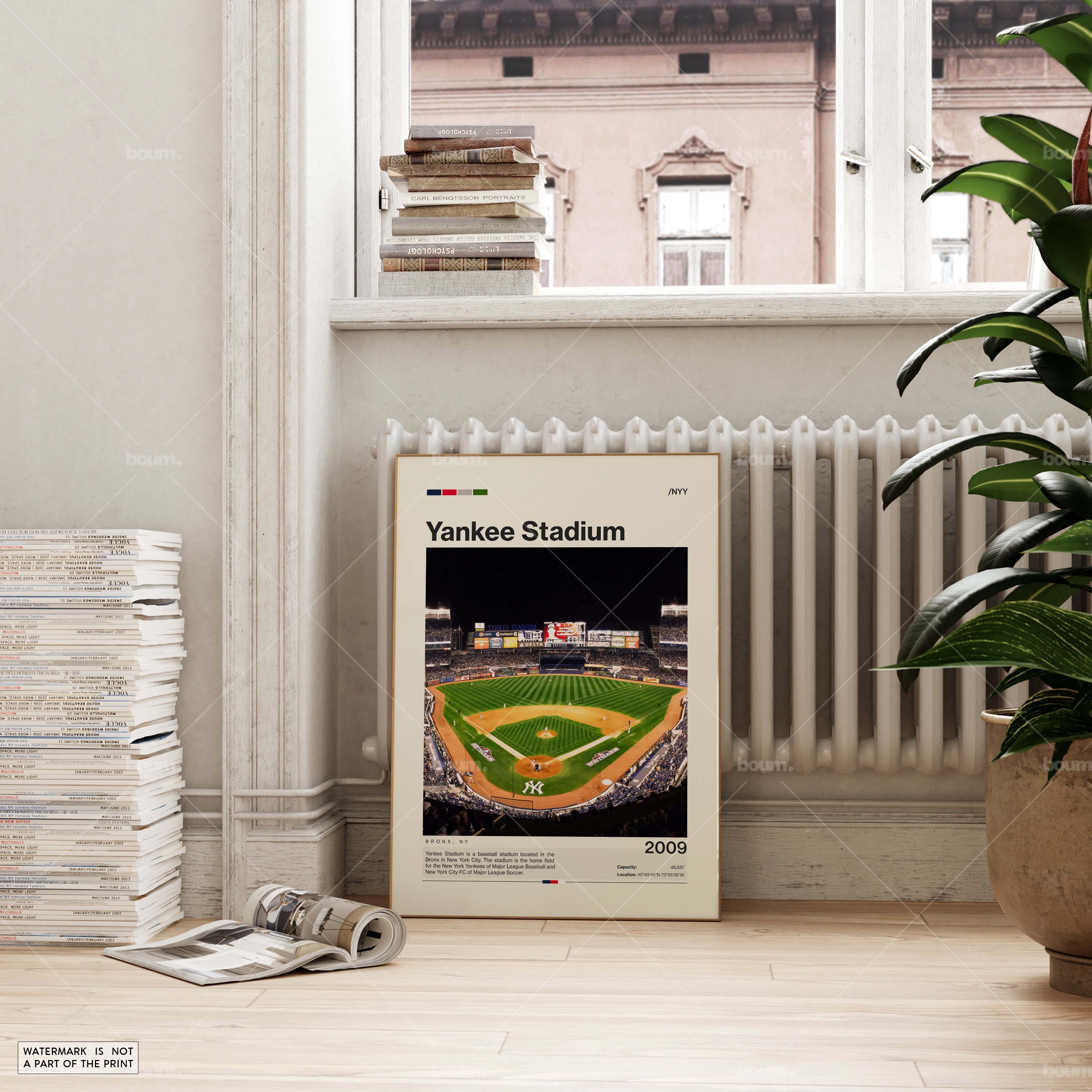 Yankee Stadium Poster, New York Yankees Poster Print, MLB Stadium ...