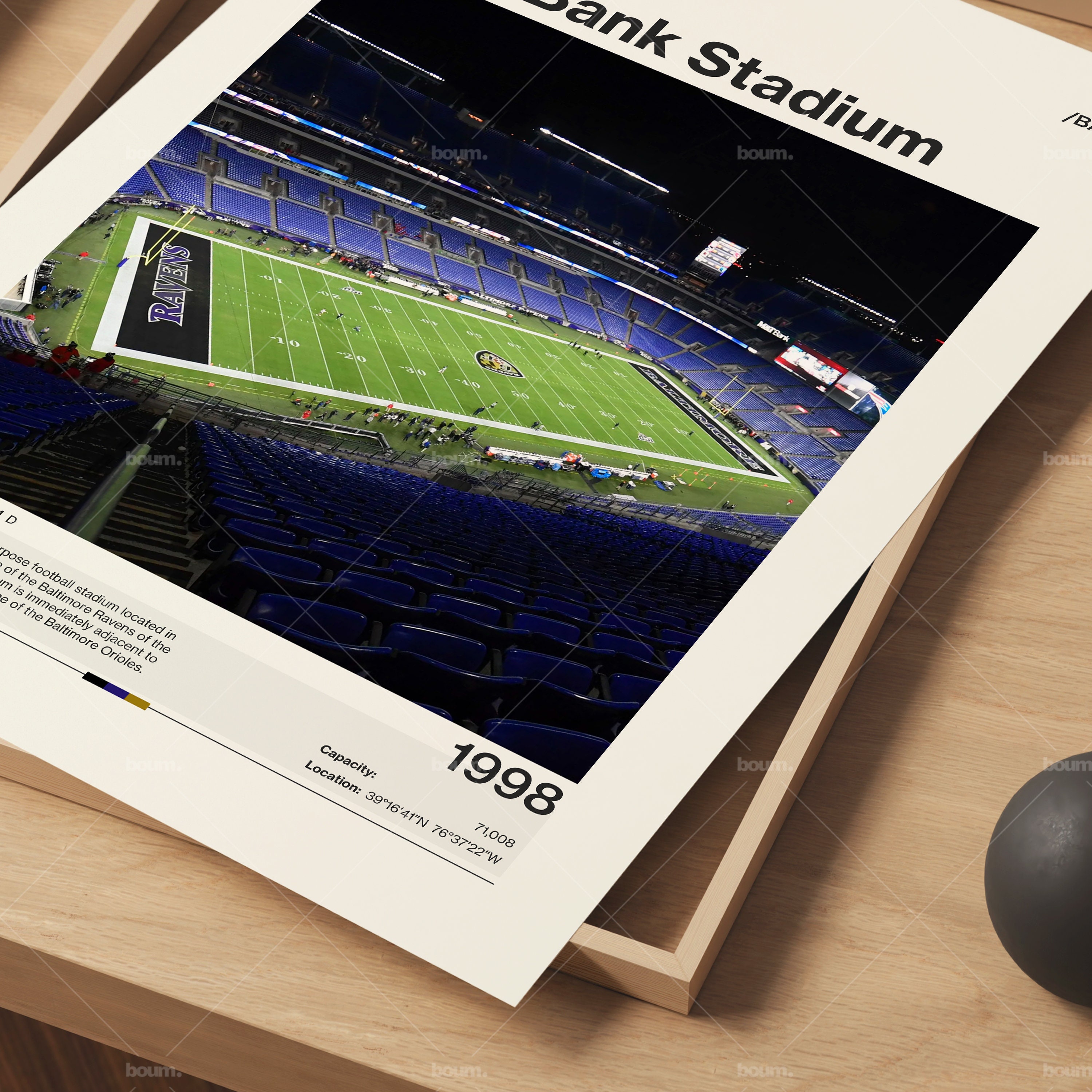 M&T Bank Stadium Poster, Baltimore Ravens Poster Print, NFL Stadium ...