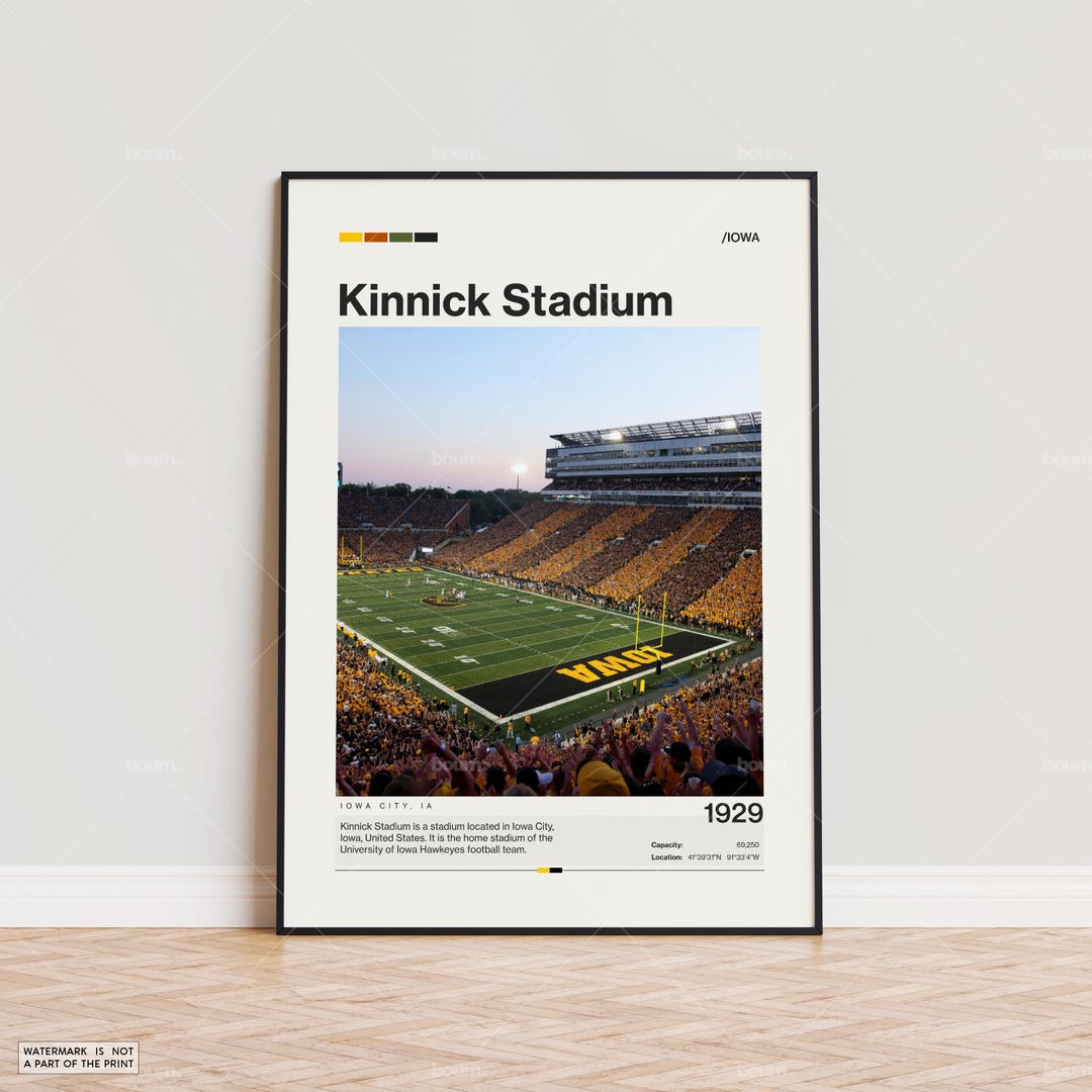 Kinnick Stadium Poster, Iowa Hawkeyes Poster Print, NCAA Stadium Poster ...