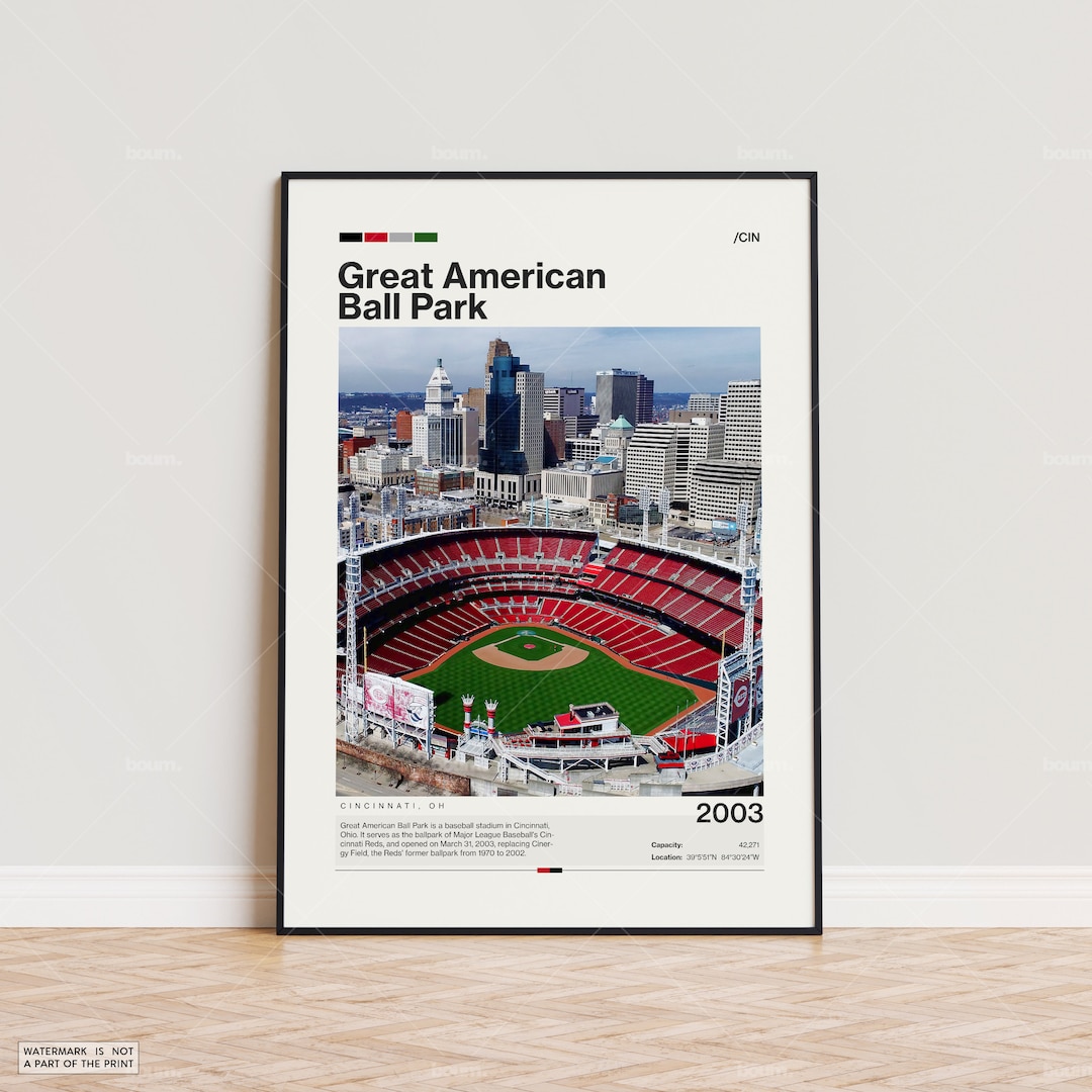 Great American Ball Park Poster, Cincinnati Reds Poster Print, MLB ...