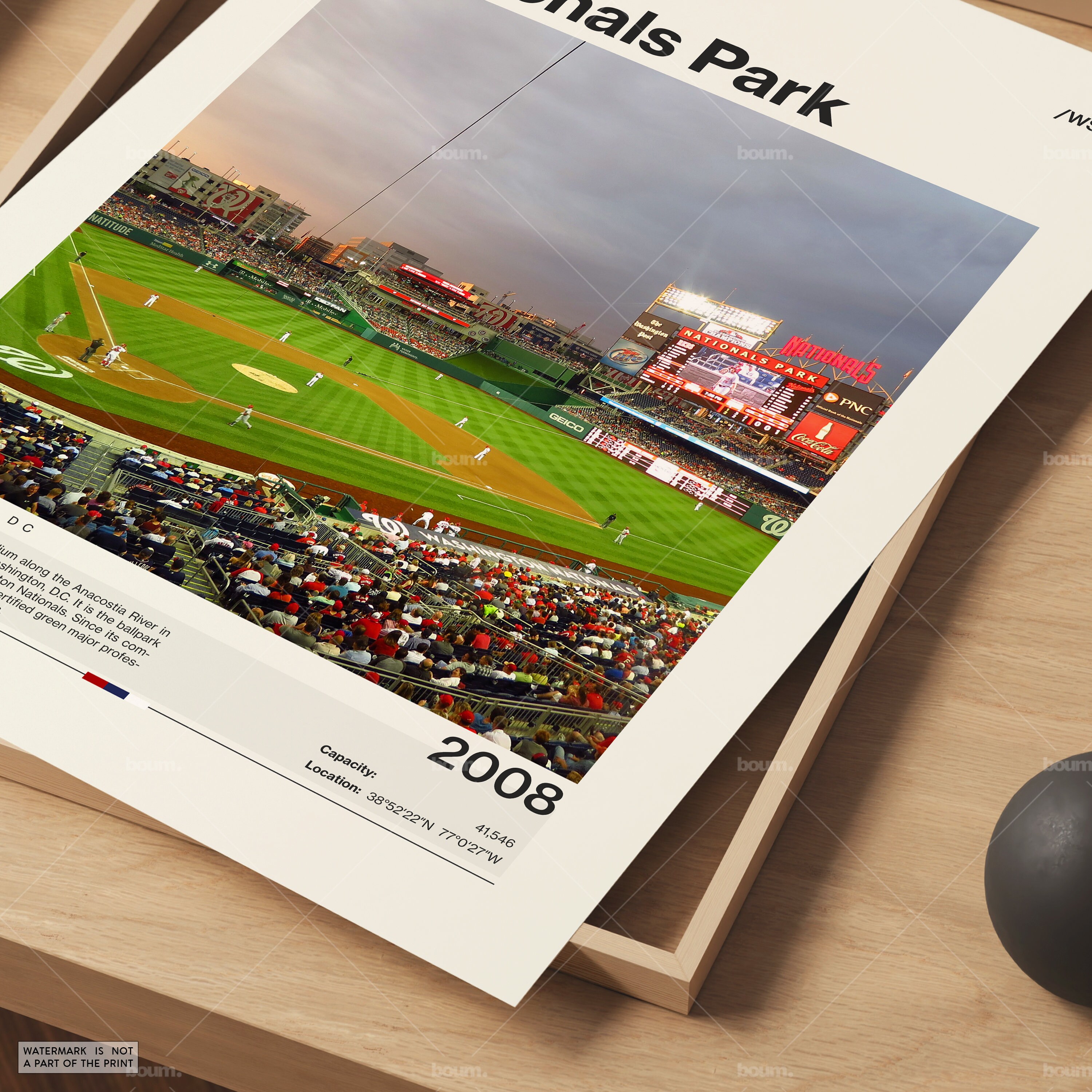 Nationals Park Poster, Washington Nationals Poster Print, MLB Stadium ...