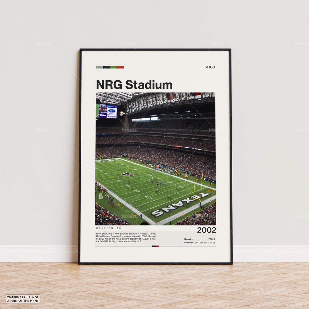 NRG Stadium Poster, Houston Texans Poster Print, NFL Stadium Poster ...