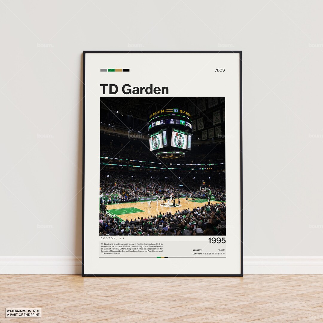 TD Garden Poster, Boston Celtics Poster Print, NBA Arena Poster, NBA ...