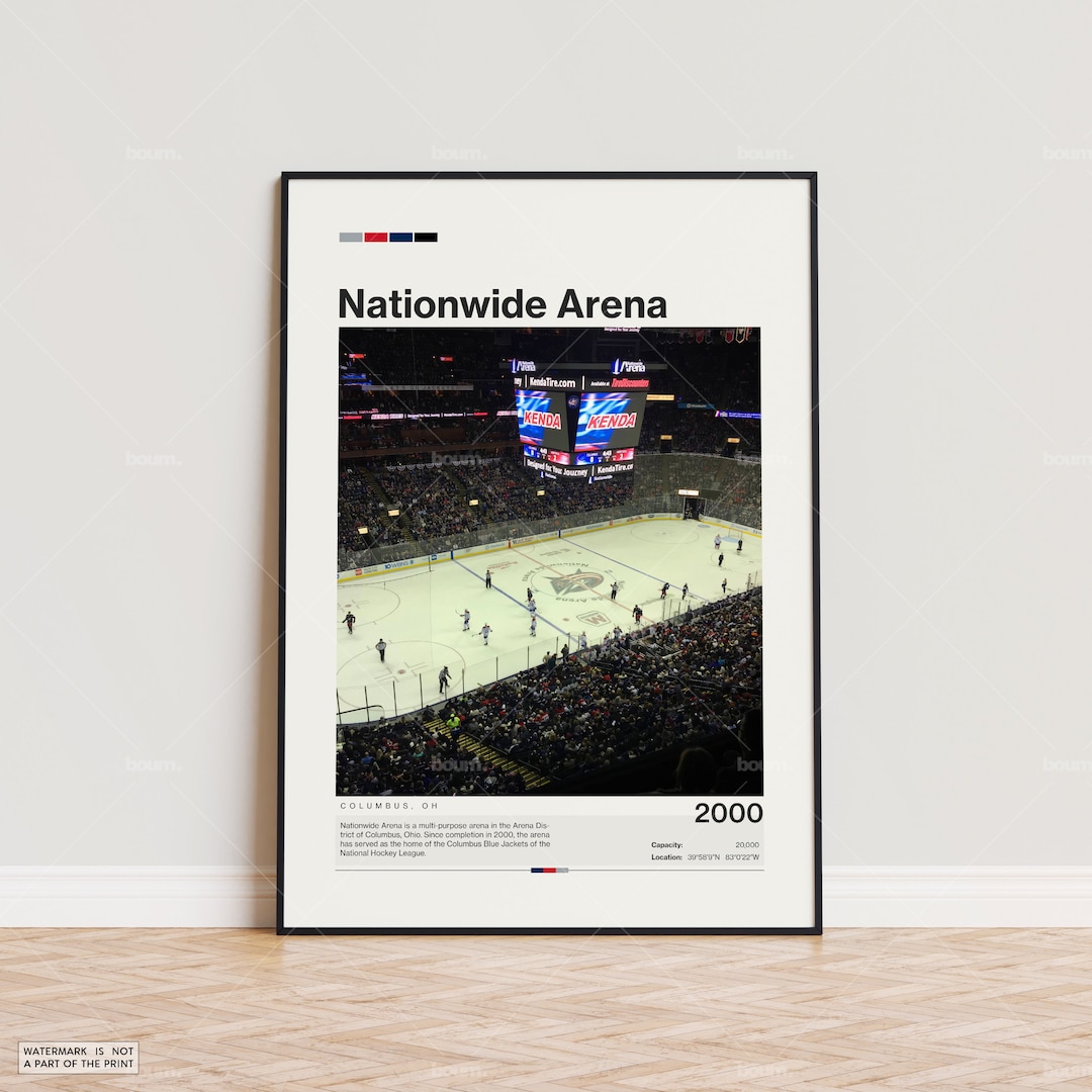 Nationwide Arena Poster, Columbus Blue Jackets Poster Print, NHL Arena ...