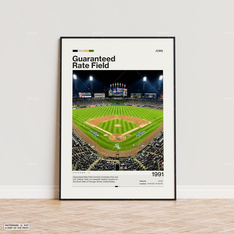 Guaranteed Rate Field Poster, Chicago White Sox Poster Print, MLB ...