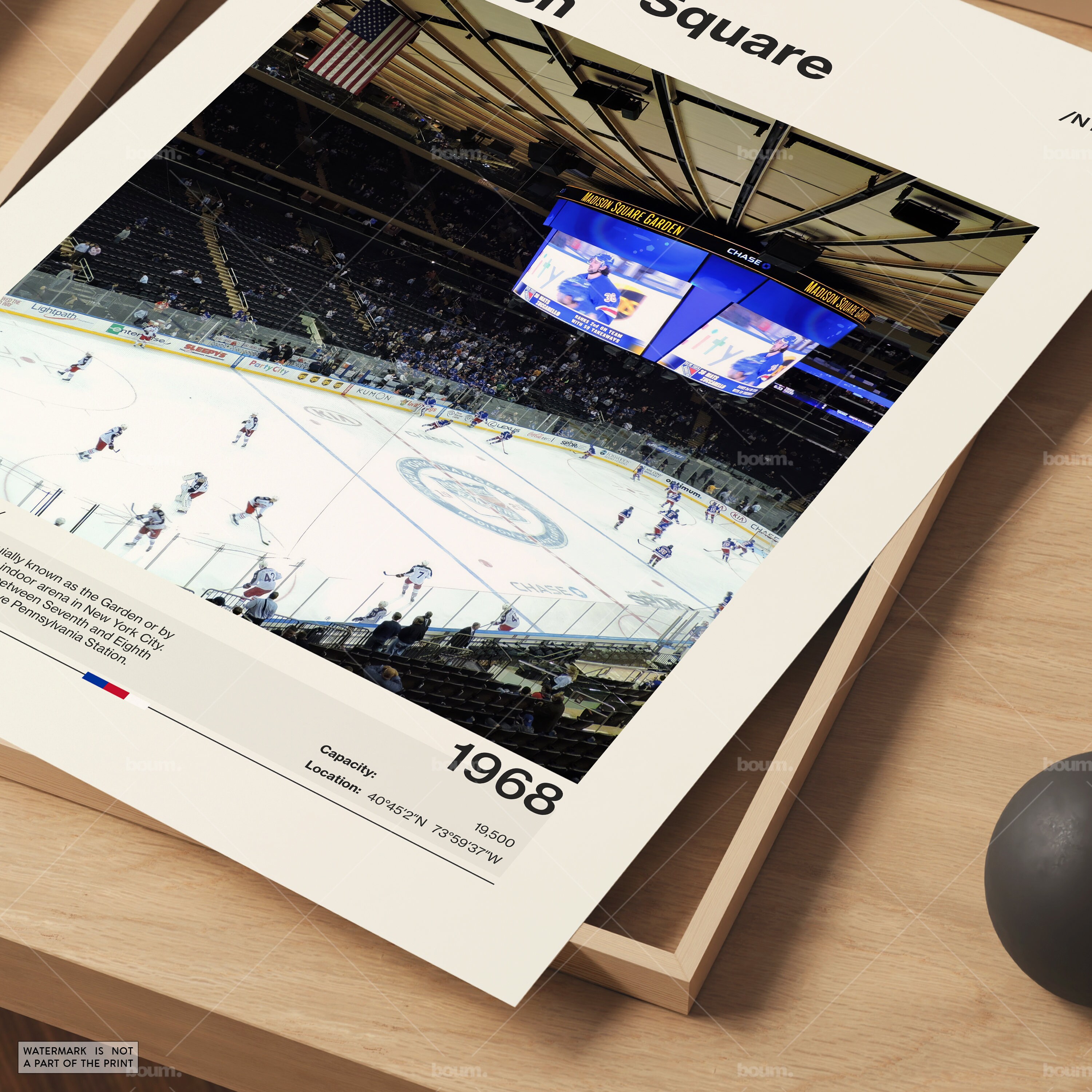 Madison Square Garden Poster, New York Rangers Poster Print, NHL Arena ...