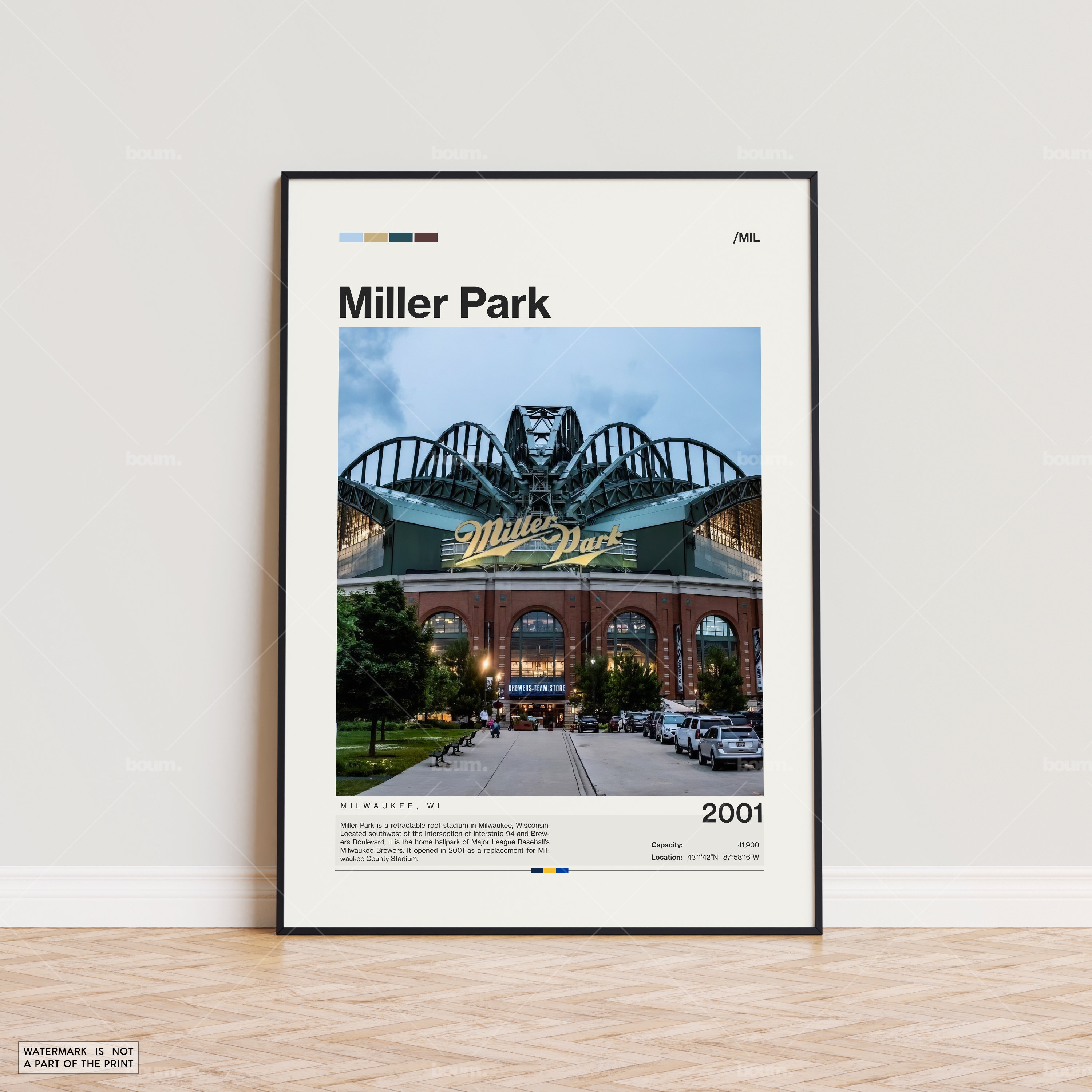 Miller Park Poster Milwaukee Brewers Poster Print MLB - Etsy