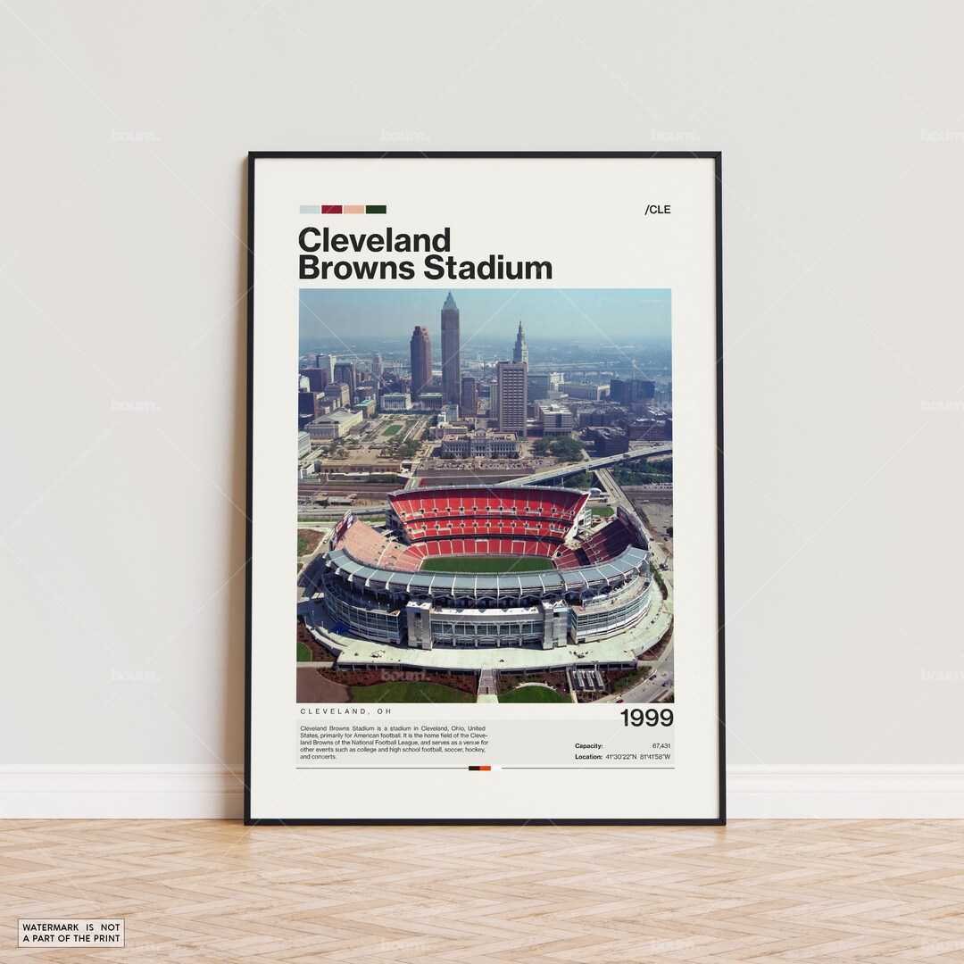 Cleveland Browns Stadium Poster, Cleveland Browns Poster Print, NFL ...