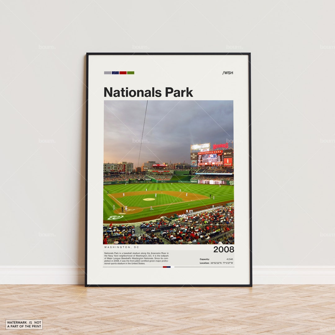 Nationals Park Poster, Washington Nationals Poster Print, MLB Stadium ...