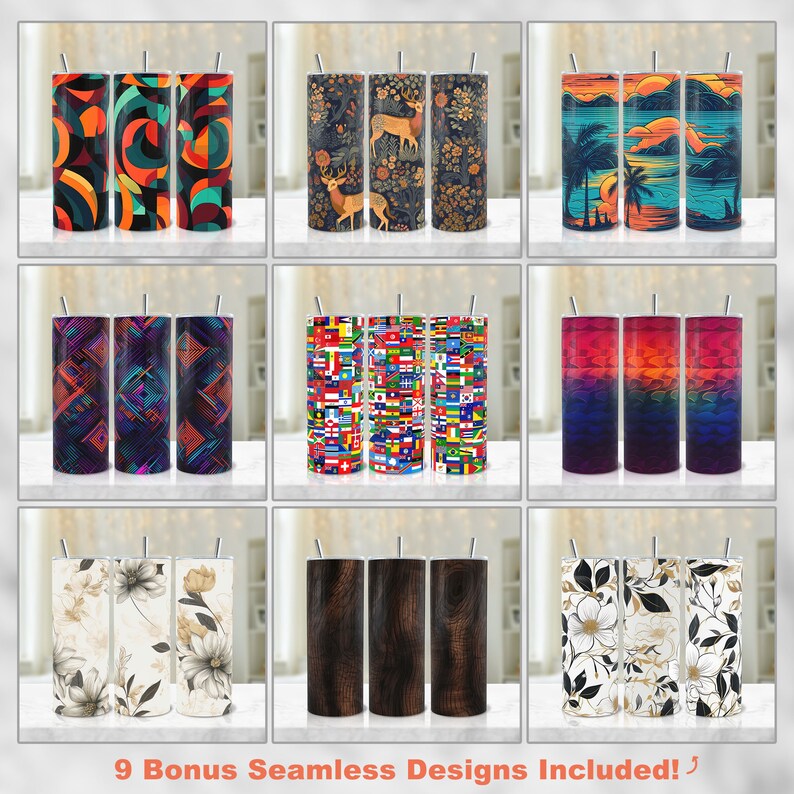 Custom Iris Tumbler Design - Seamless Splatter Floral Print Wrap - 2024 ...