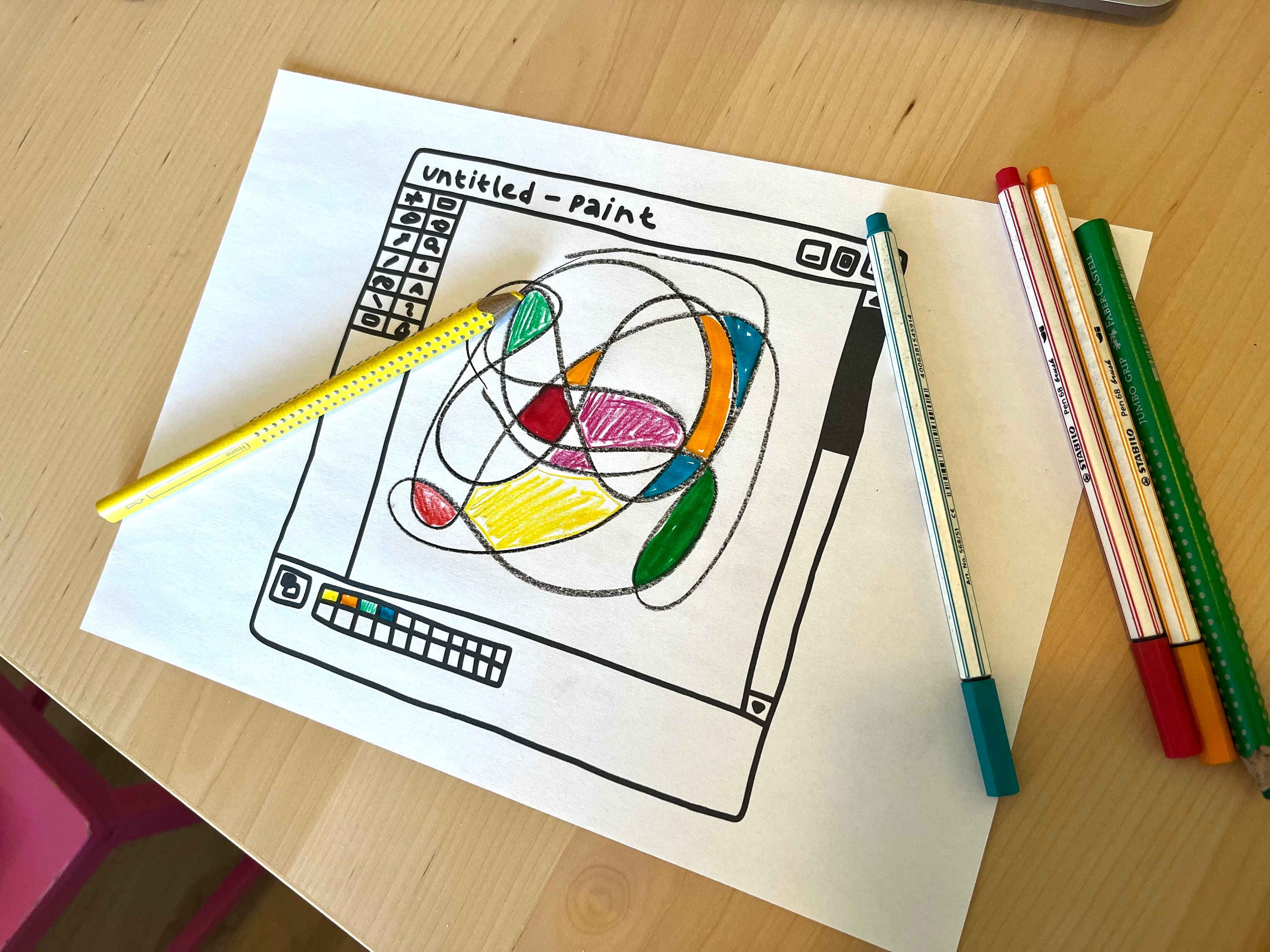 Old School Windows Paint Colouring / Note Taking Page, for That ...