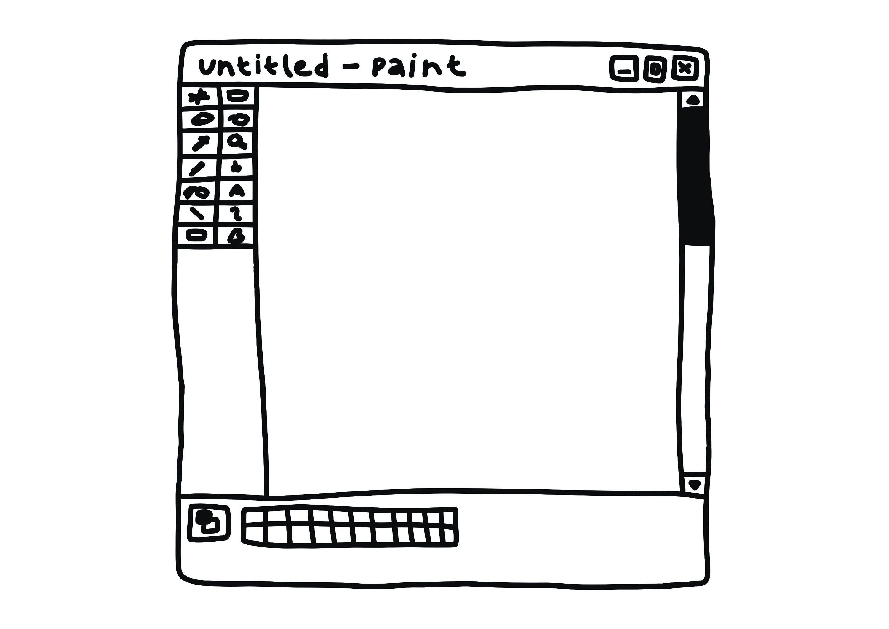 Old School Windows Paint Colouring / Note Taking Page, for That ...