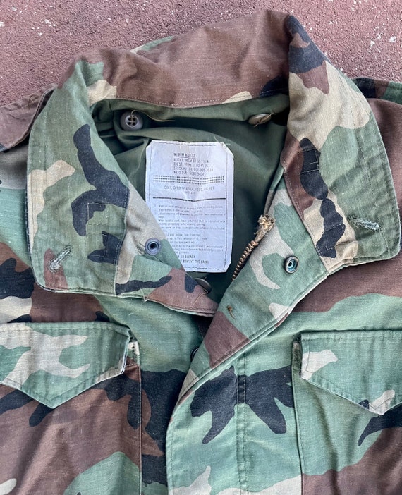 Vintage M65 Cold Weather Field Jacket in Woodland Cam… - Gem