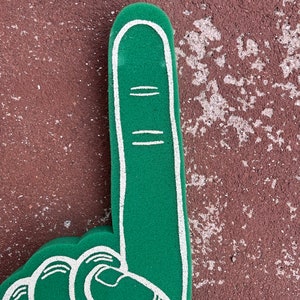 Vintage Michigan State Spartans Foam Hand: Green & White #1 Fan - Etsy