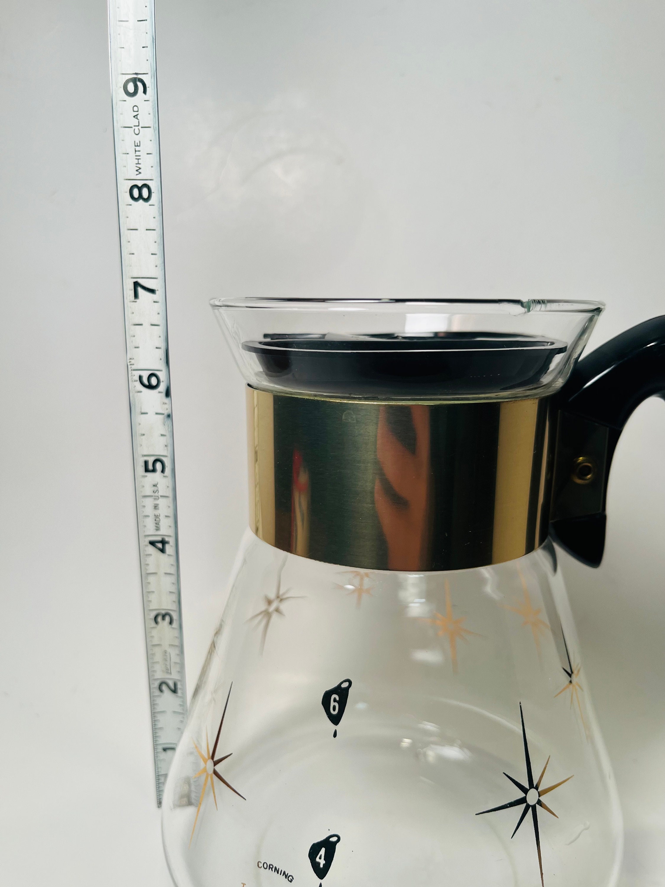 Vintage Mid Century Pyrex Glass 6 Cup Coffee Pot, 1960s, Atomic ...