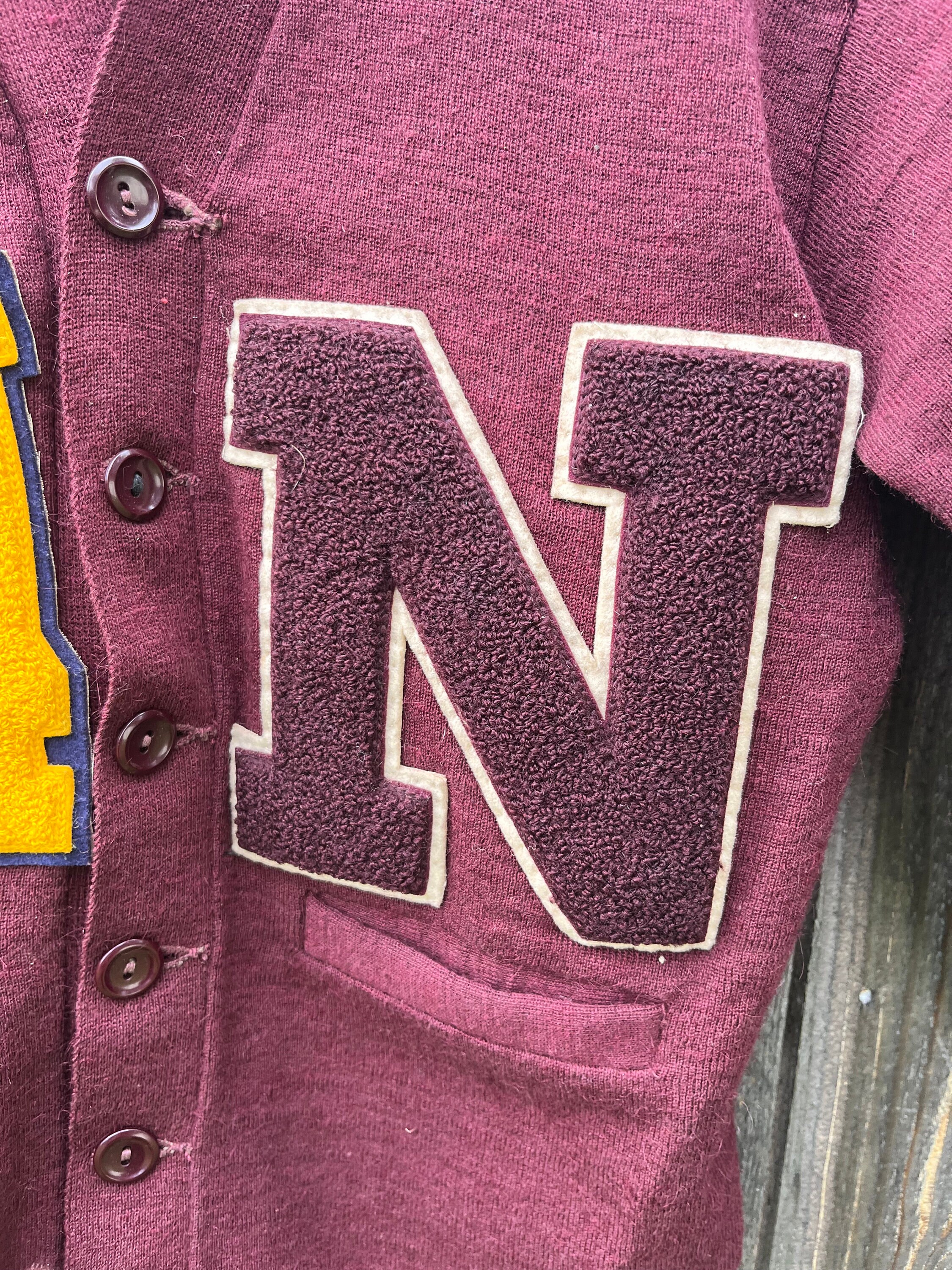 Vintage 1940s Wool Letterman Cardigan: Arthur Hill High School (size ...