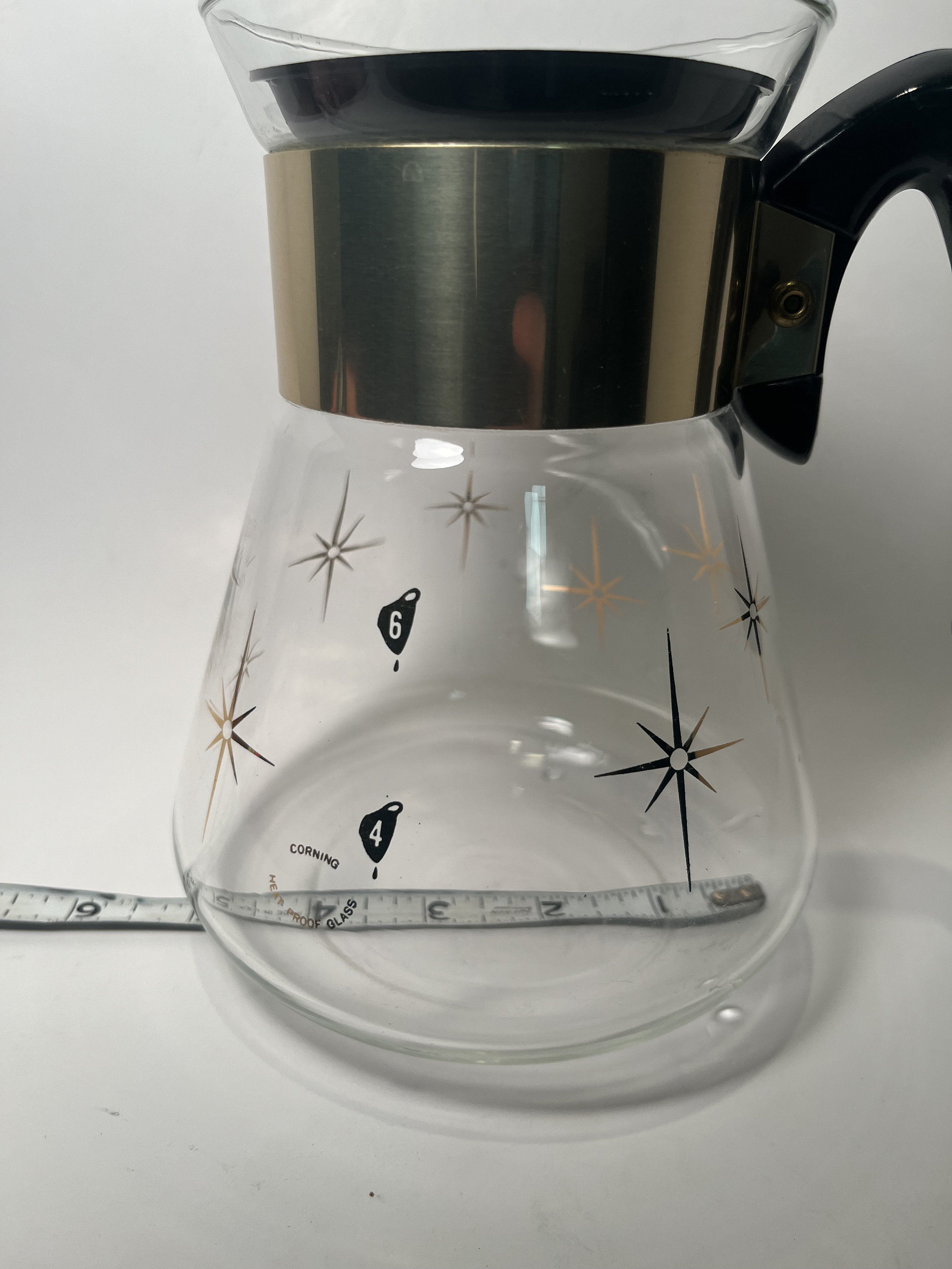 Vintage Mid Century Pyrex Glass 6 Cup Coffee Pot, 1960s, Atomic ...