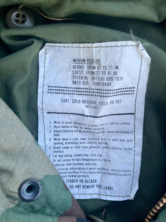 Vintage M65 Cold Weather Field Jacket in Woodland Cam… - Gem