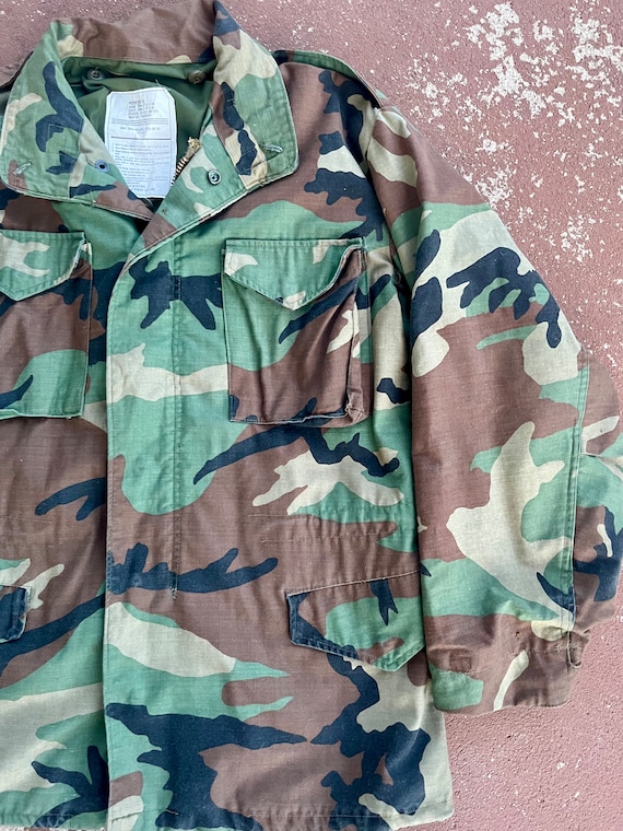 Vintage M65 Cold Weather Field Jacket in Woodland Cam… - Gem