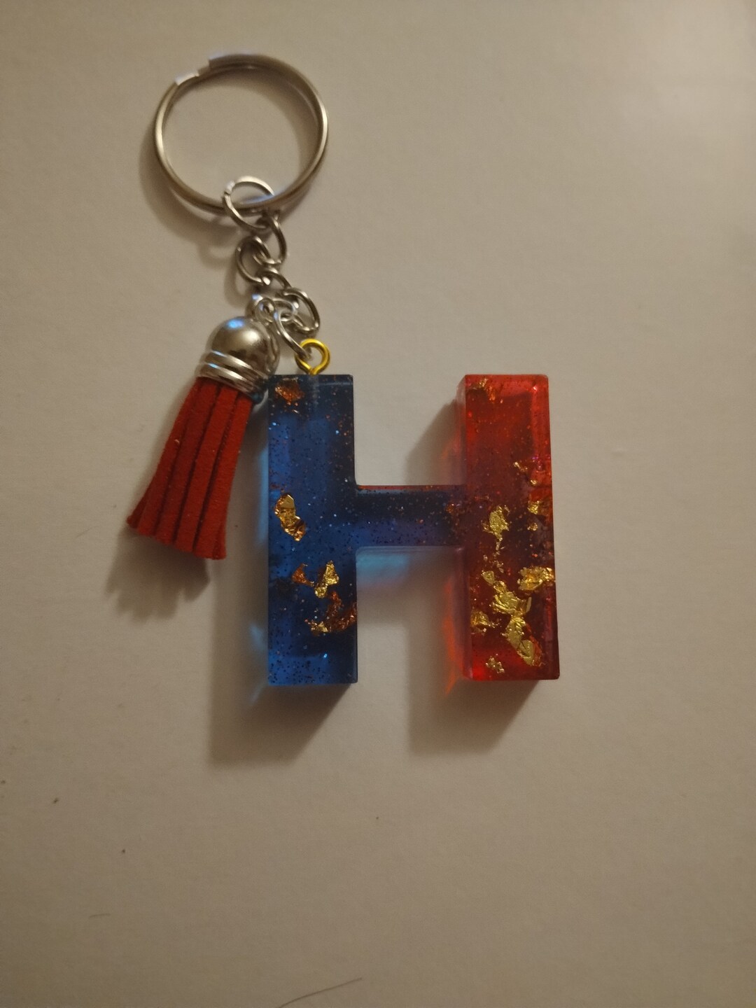 Handmade Letter H Keychain - Etsy