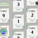 Editable Eucalyptus Wedding Table Number Template, INSTANT Download ...