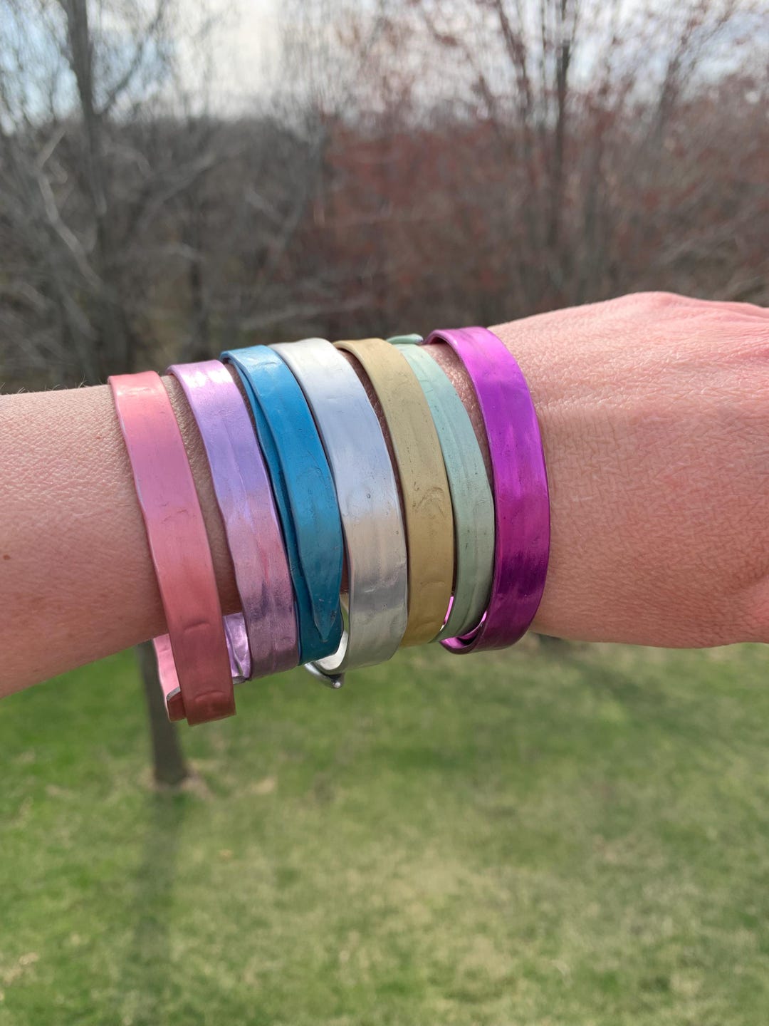 Plain Knitting Needle Bracelet Bangle - Etsy