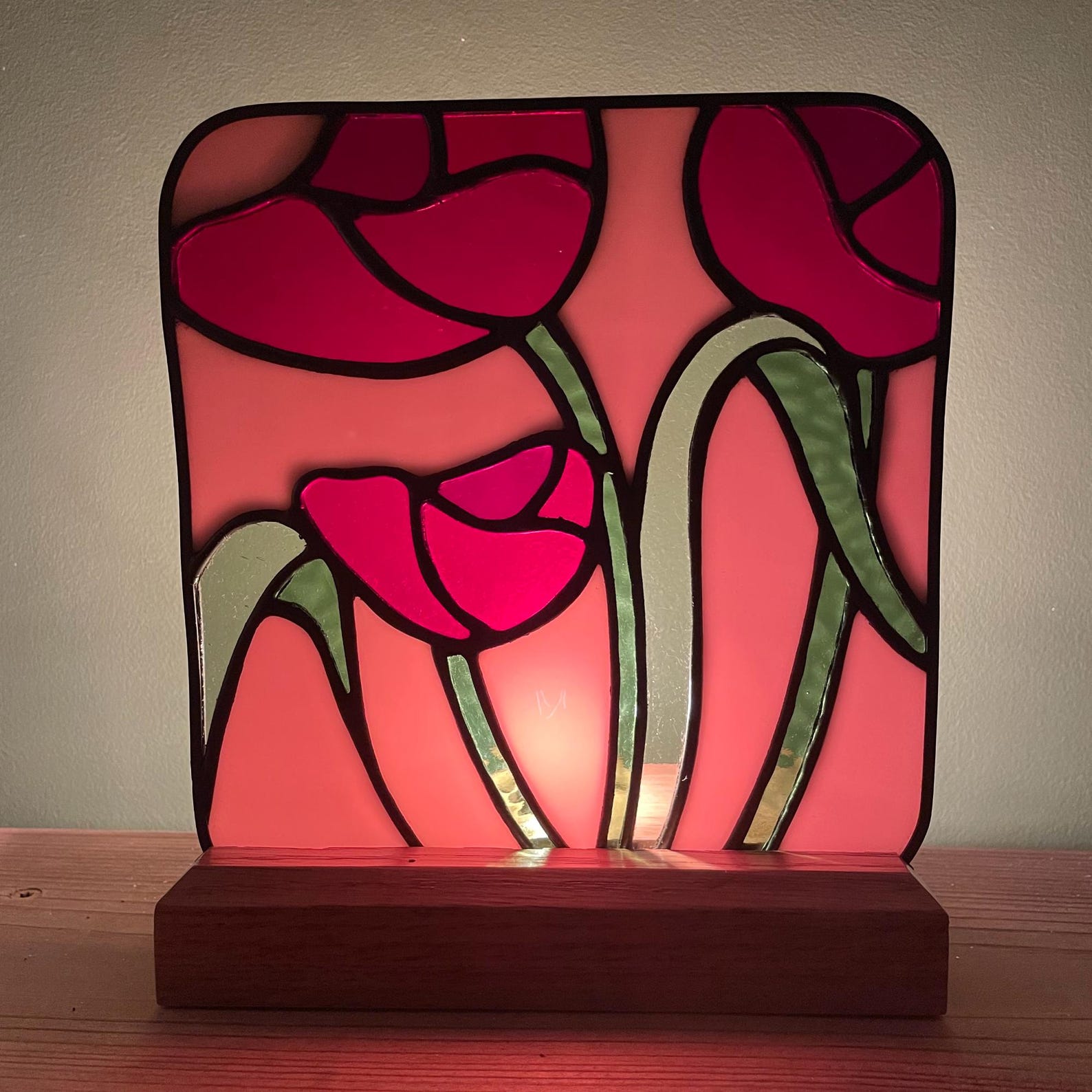 Modern Spring Flowers Stained Glass Pattern - Commercial Pattern - Etsy