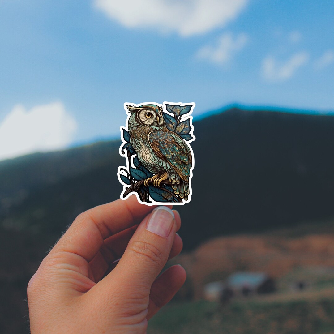 Calming Owl Sticker * Laptop Sticker * Water Bottle Sticker * Phone ...