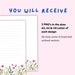 Pink Wildflower Printable Stationery, Floral Letter Writing Paper ...