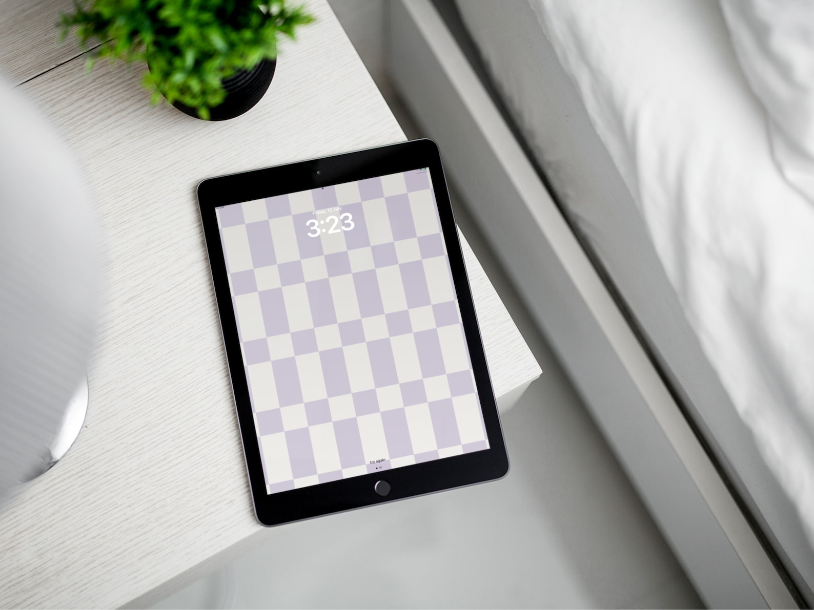 Checkered Neutral Purple iPad Wallpaper Digital Download - Aesthetic ...