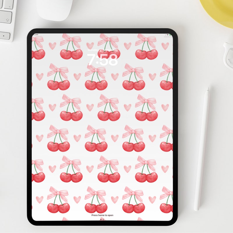 Cherry Bow Wallpaper - Etsy