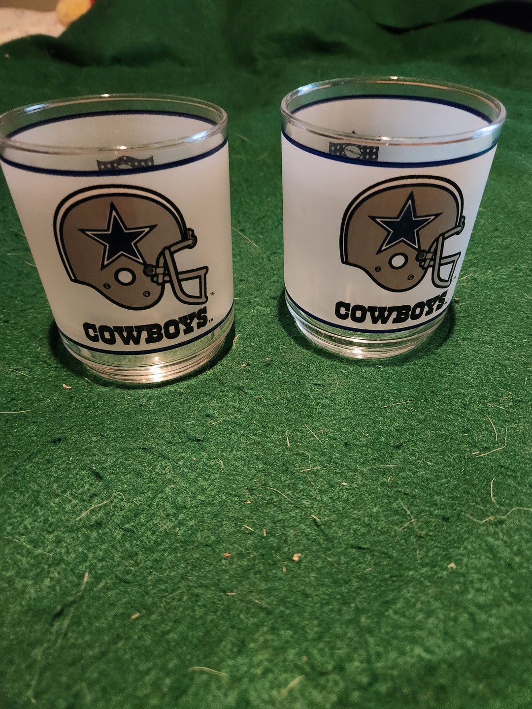 Vintage Dallas Cowboys Drinking Glasses 80's Mobil Oil Promo - Etsy