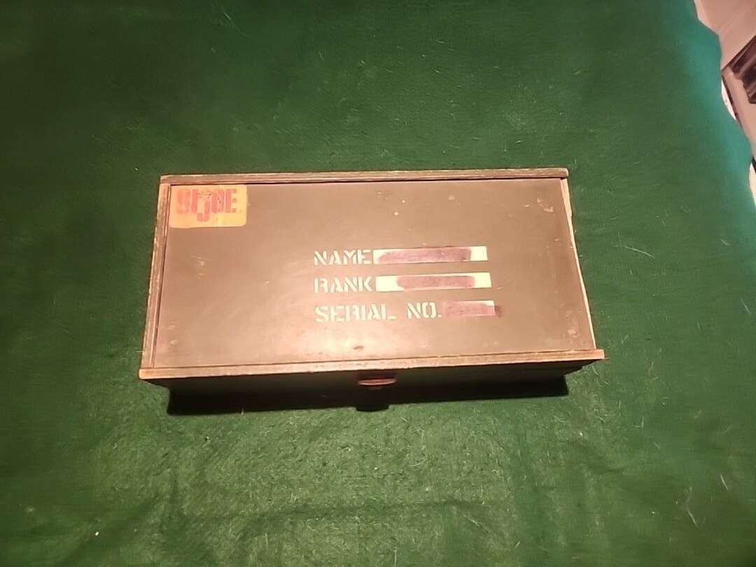 1960s Vintage GI JOE Foot Locker 13" Action Soldier Wooden Storage Box ...