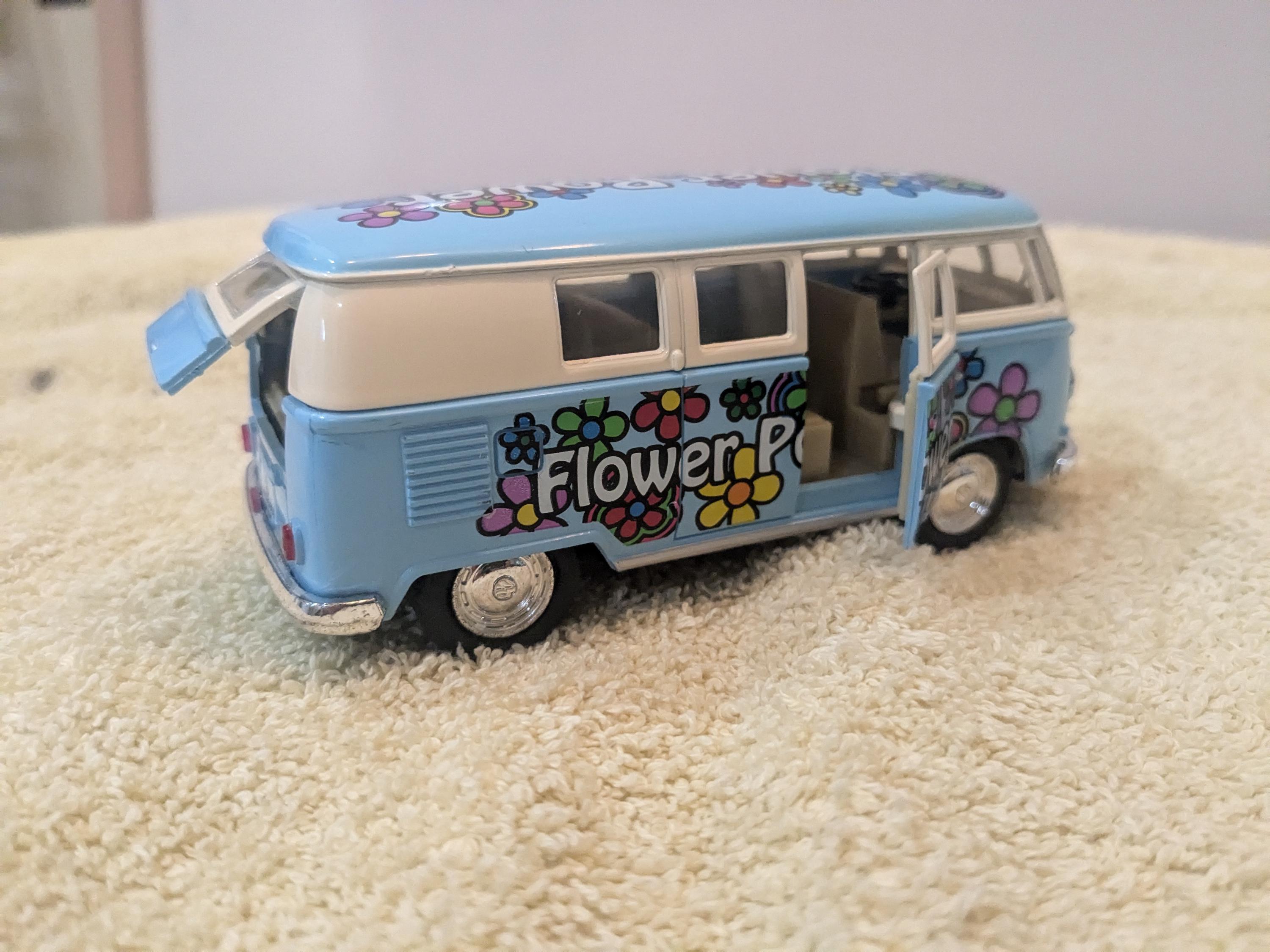 1962 1/32 Scale VW Bus Flower-power - Etsy