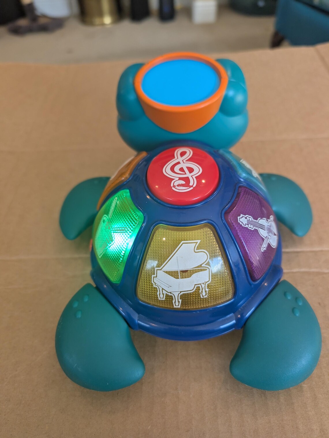 Adorable Baby Einstein Neptune Turtle Toy. Lights, Music and Learning ...
