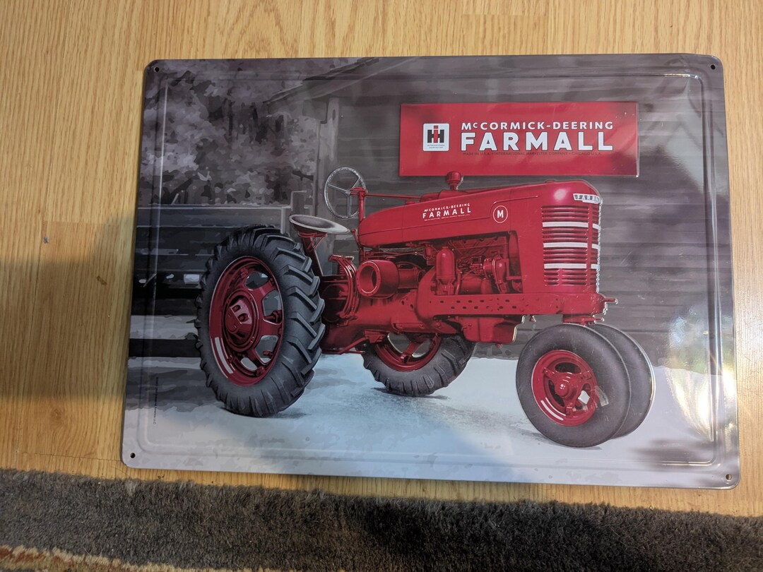 Farmall, Farmall, Farmall!!!-1 Farmall Metal Sign and 1 Farmall Glass ...