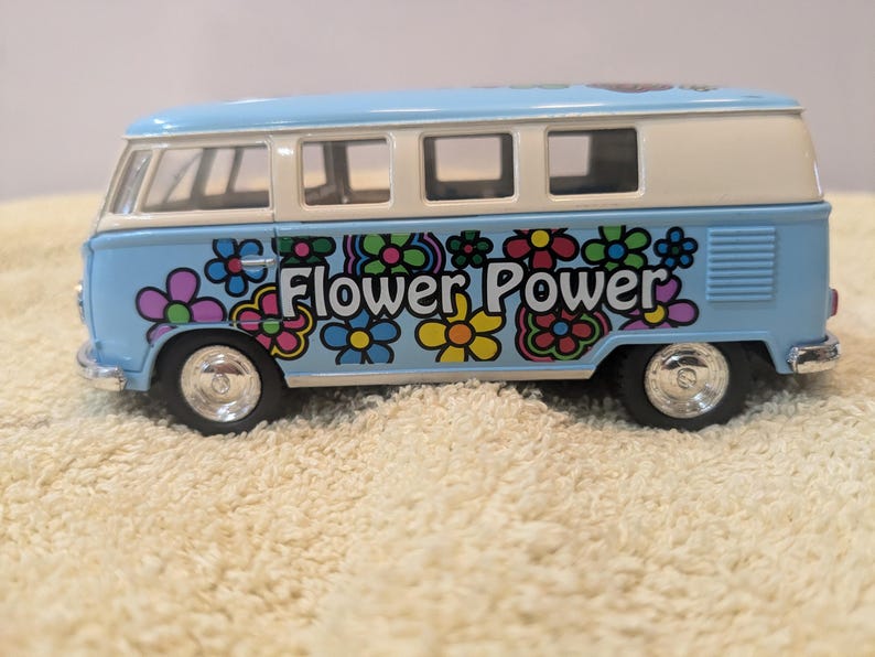 1962 1/32 Scale VW Bus Flower-power - Etsy