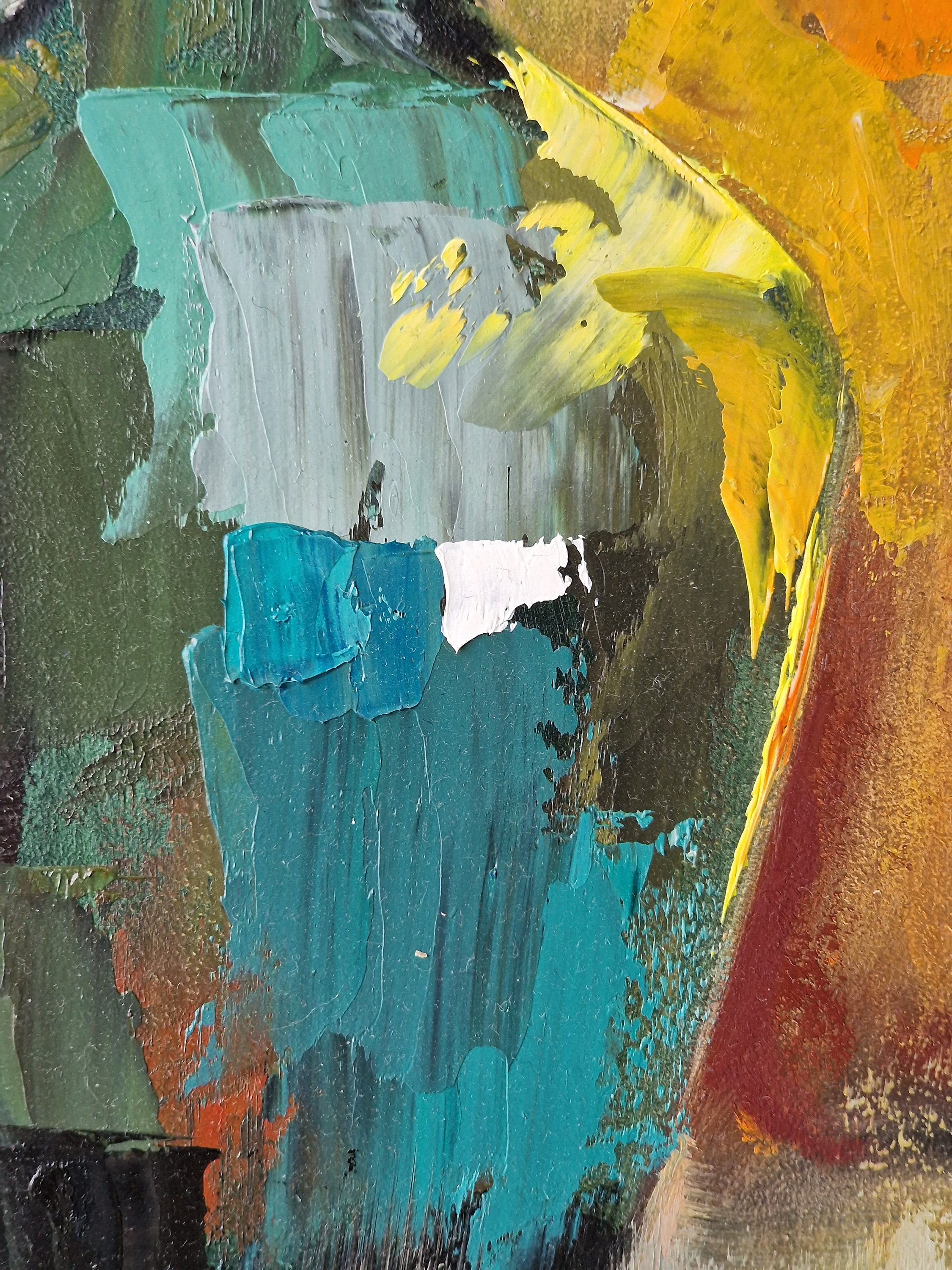 Original Oil Painting: Abstract Jugs Still Life, Kitchen Wall Art - Etsy