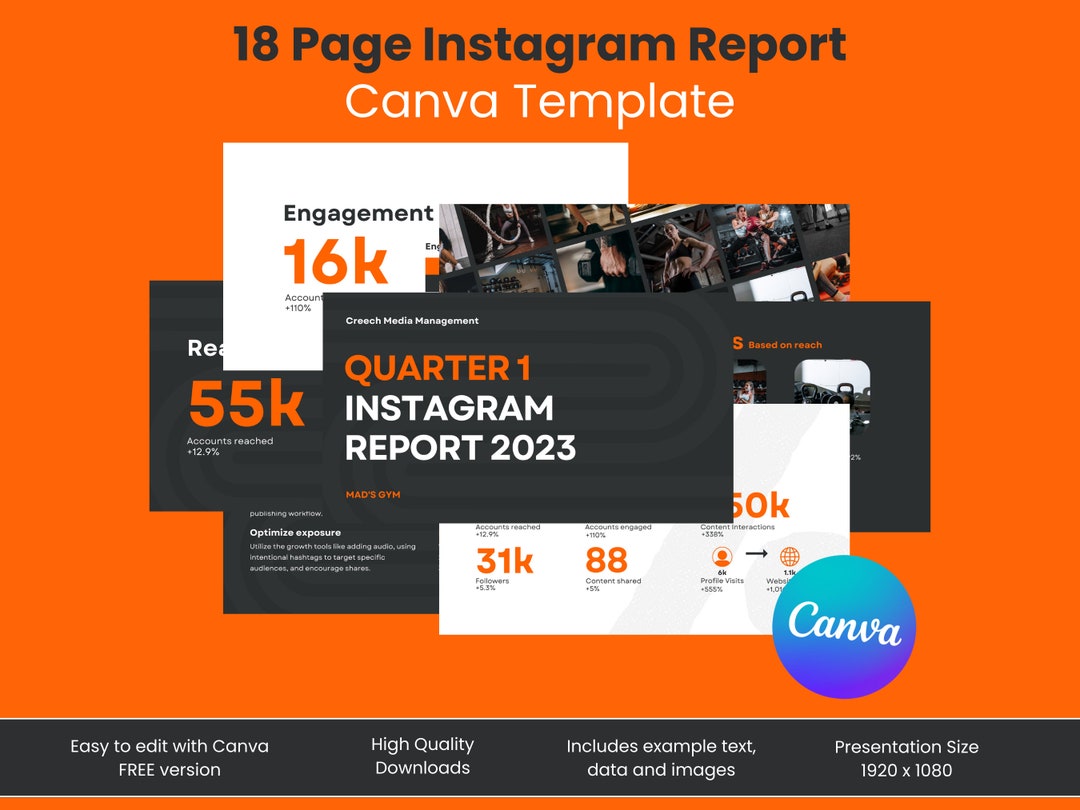Social Media Analytic Report | Instagram Client Report | Social Media ...