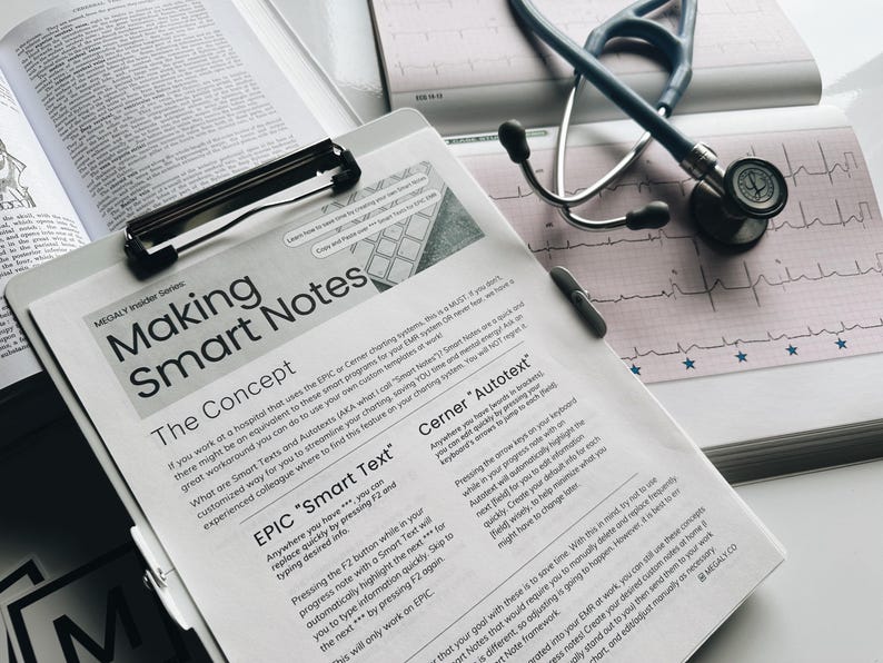 Smart Notes Guide and EPIC Templates | Nurse | Student | Instructor ...