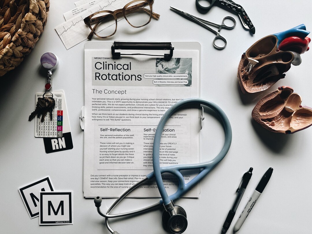 Clinical Rotations Organizer Career Prep Guide Nurse Student Instructor ...