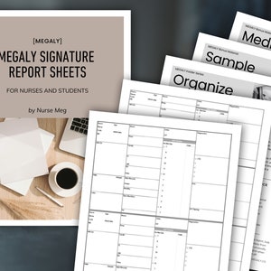 MEGALY Signature Nurse Report Sheet - Etsy