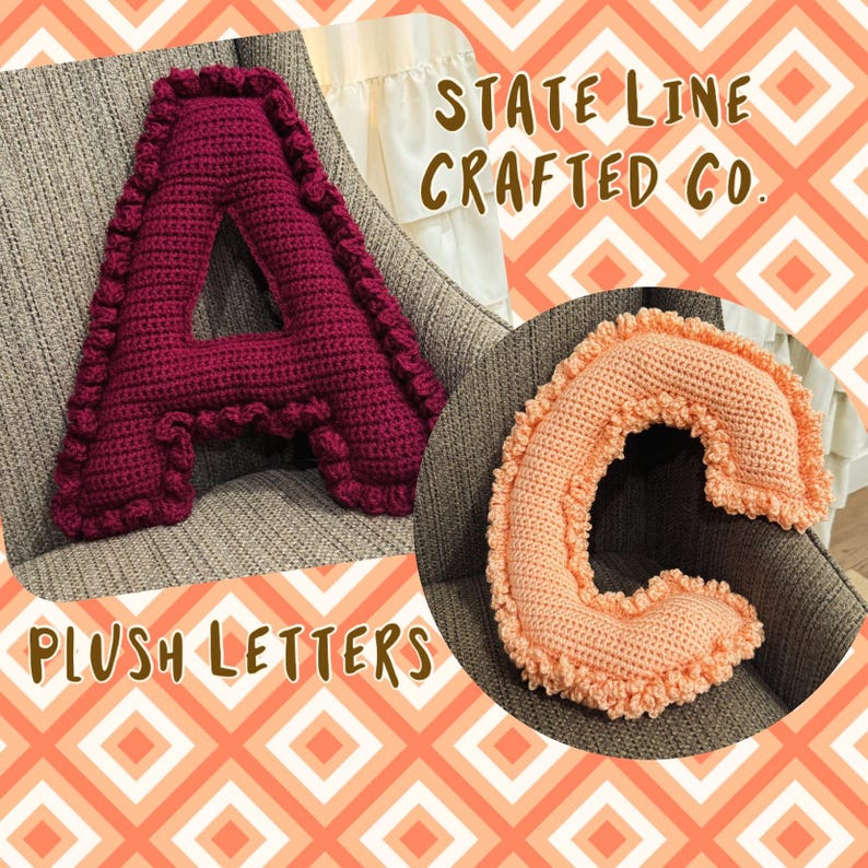 Plush Letters and Numbers - Etsy