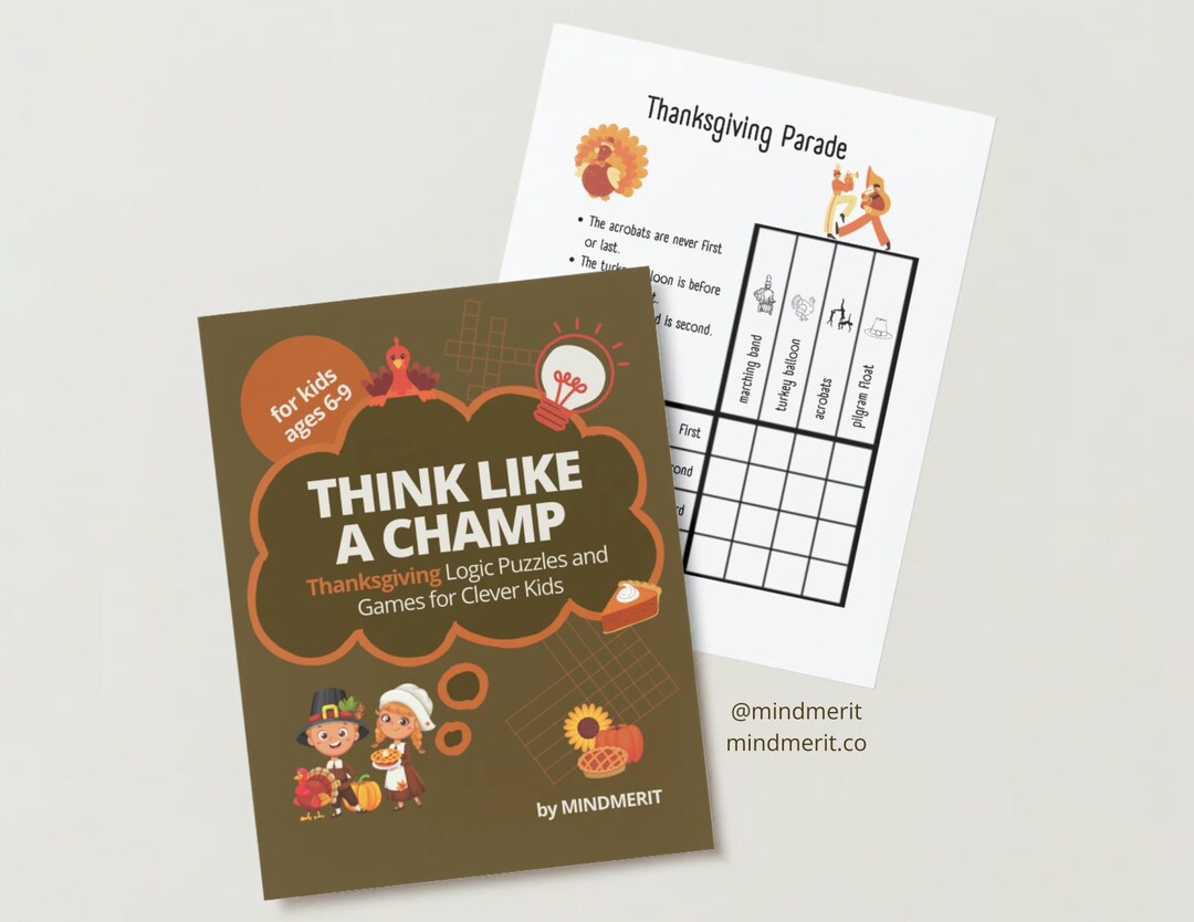 Think Like A Champ: Thanksgiving Logic Puzzles and Games for Clever ...