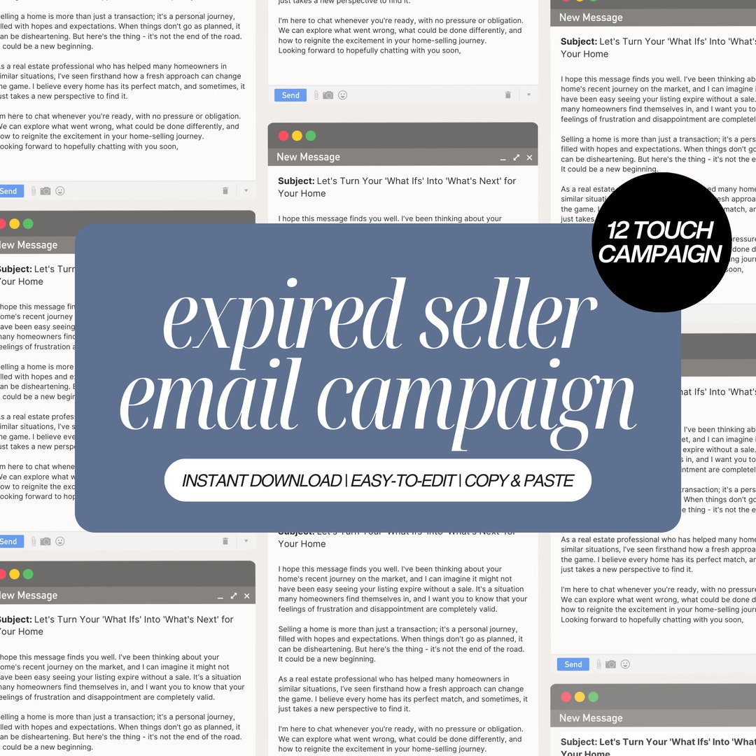 12-touch Expired Listing Email Campaign | Real Estate Agent Re ...