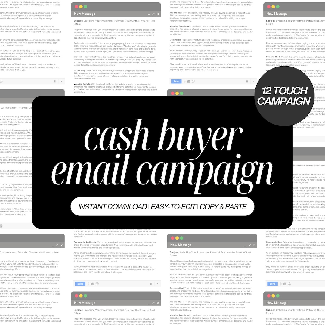 Real Estate Cash Buyer Email Templates | Get Seller Leads Newsletters ...