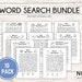 Word Search Fun for Kids, Printable Word Searches, Printable Digital ...