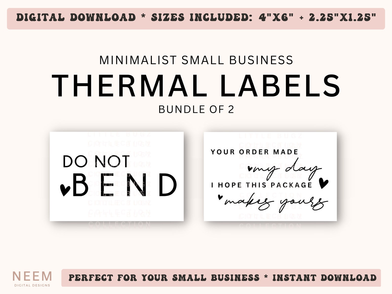 Do Not Bend Thermal Label, Your Order Made My Day Thermal Label Digital ...